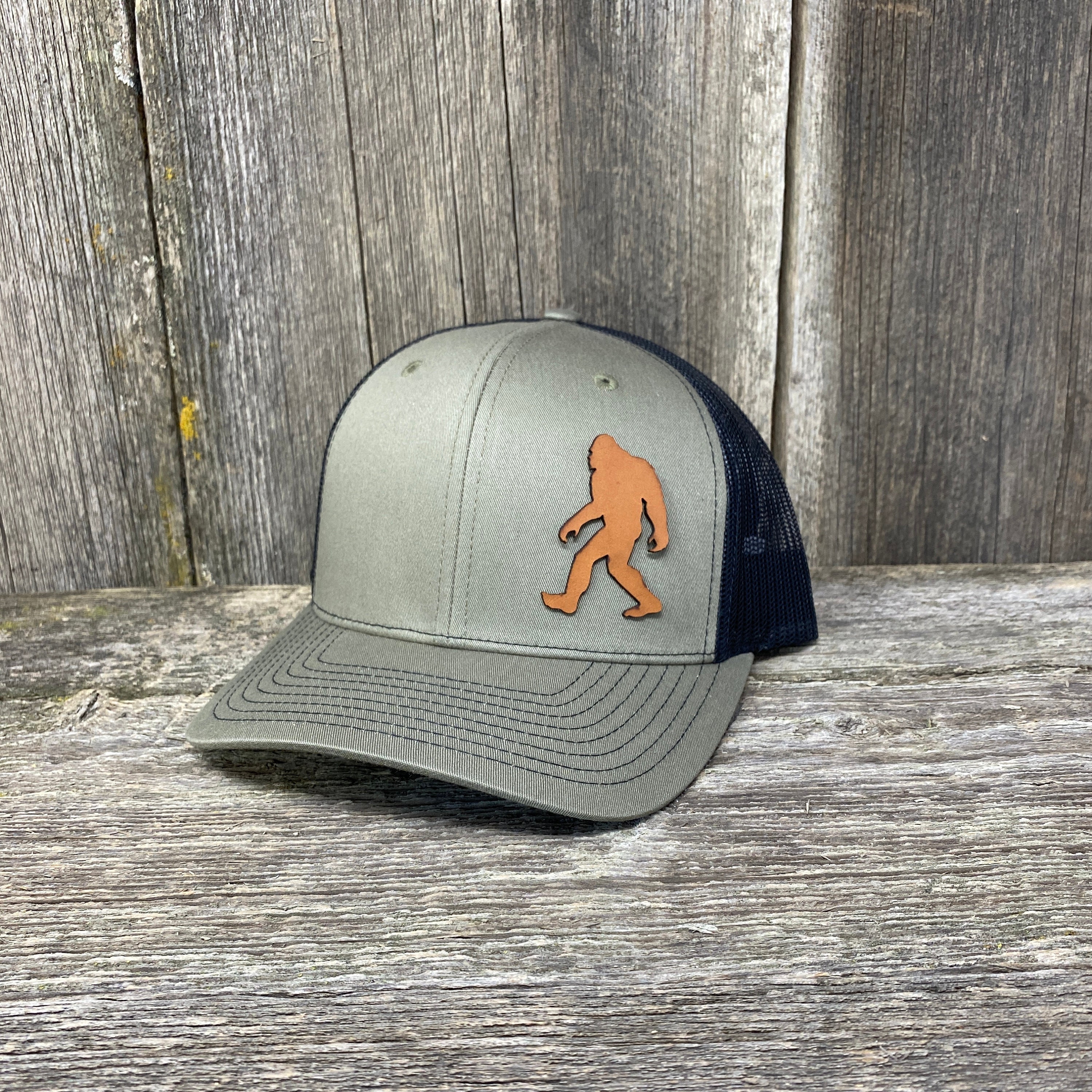 Bigfoot Hat | Sasquatch Hat | Leather Patch Hat | Hunters Gift ...