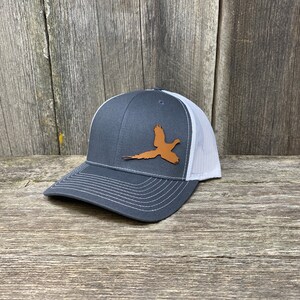 Pheasant Hat Bird Hunting Dad Hat Personalized Hat Leather Patch Hats ...