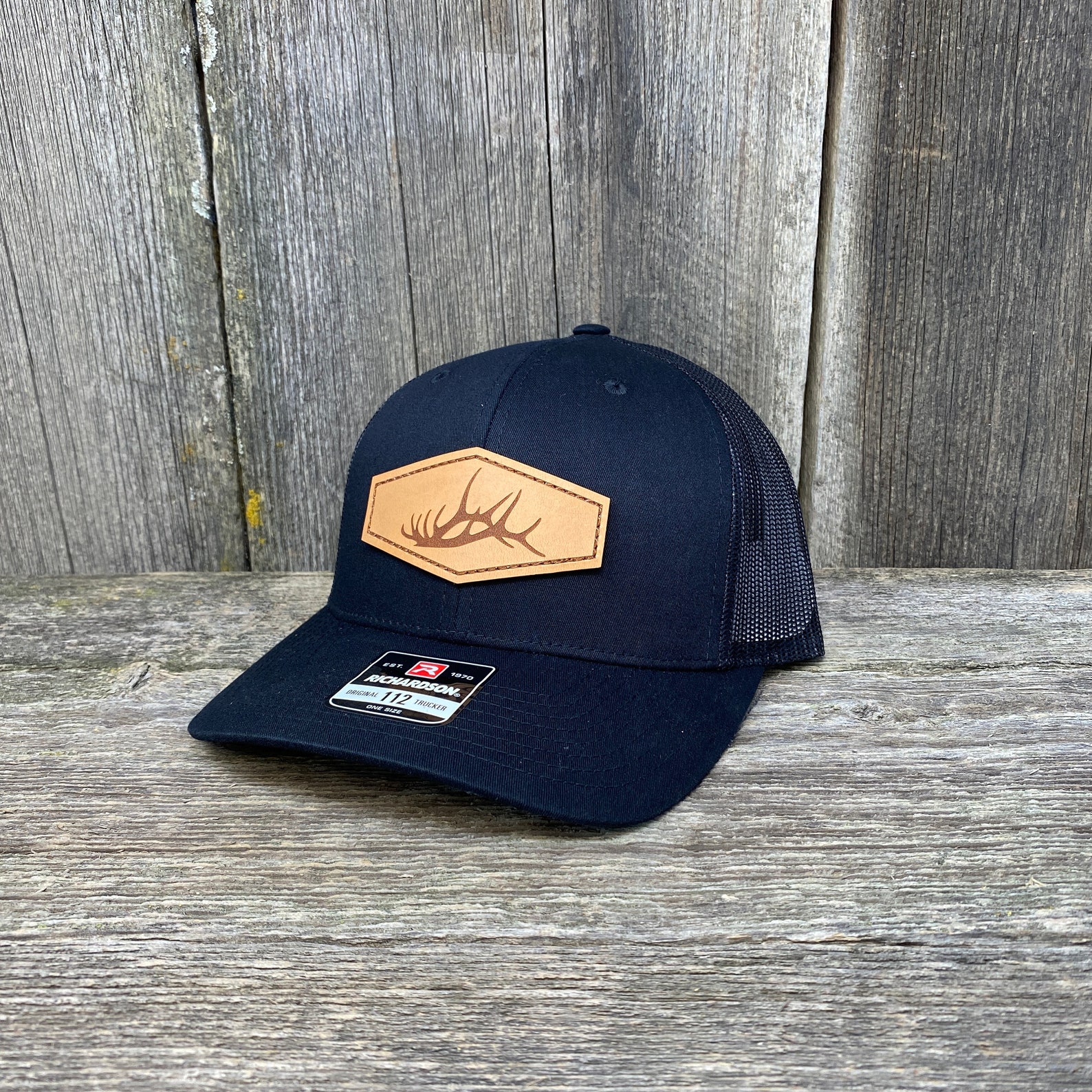 Elk Antler | Elk Hunter | Leather Patch Hat | Hunting Gifts | Elk Shed ...