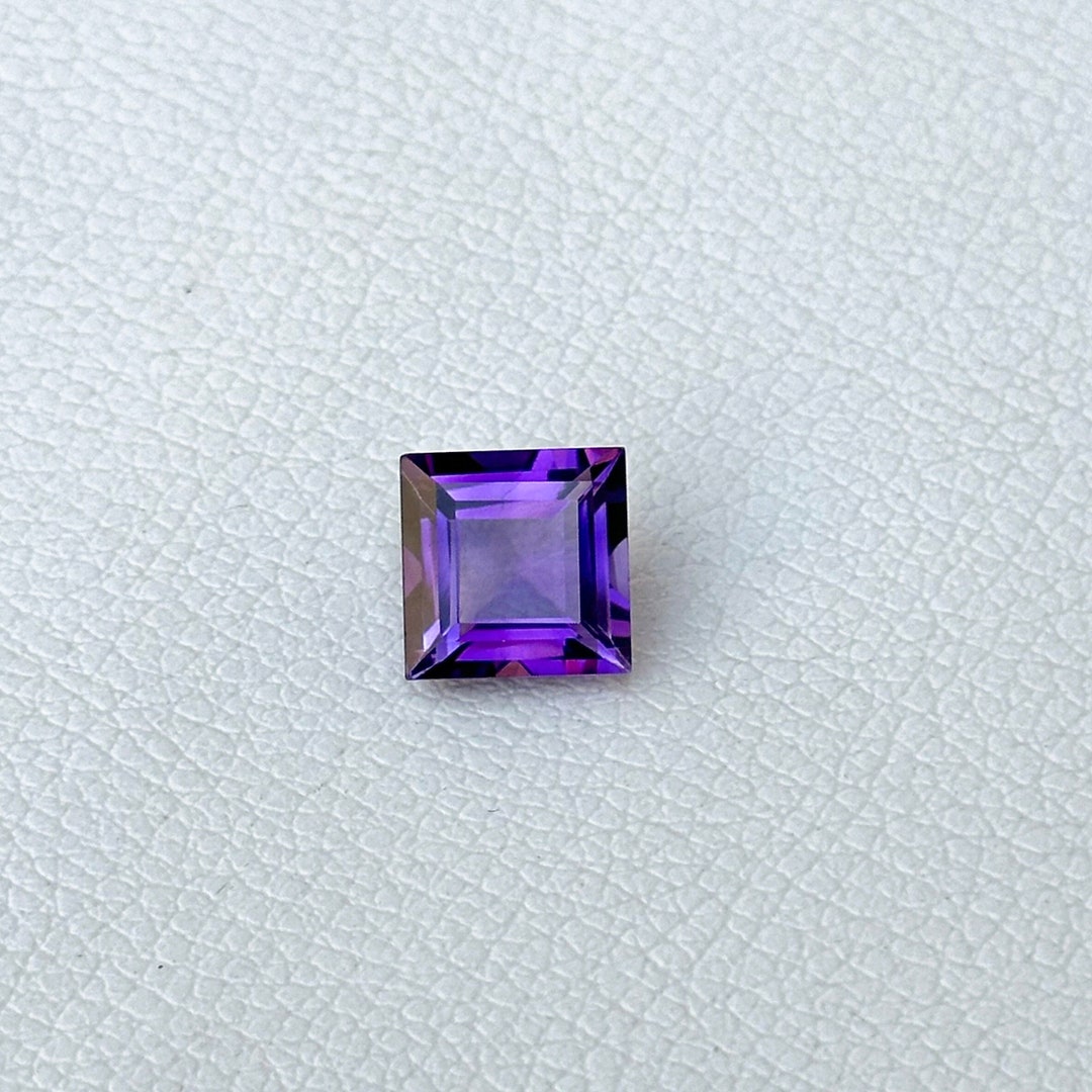10mm Natural African Purple Amethyst Square Shape Gemstone, Genuine ...