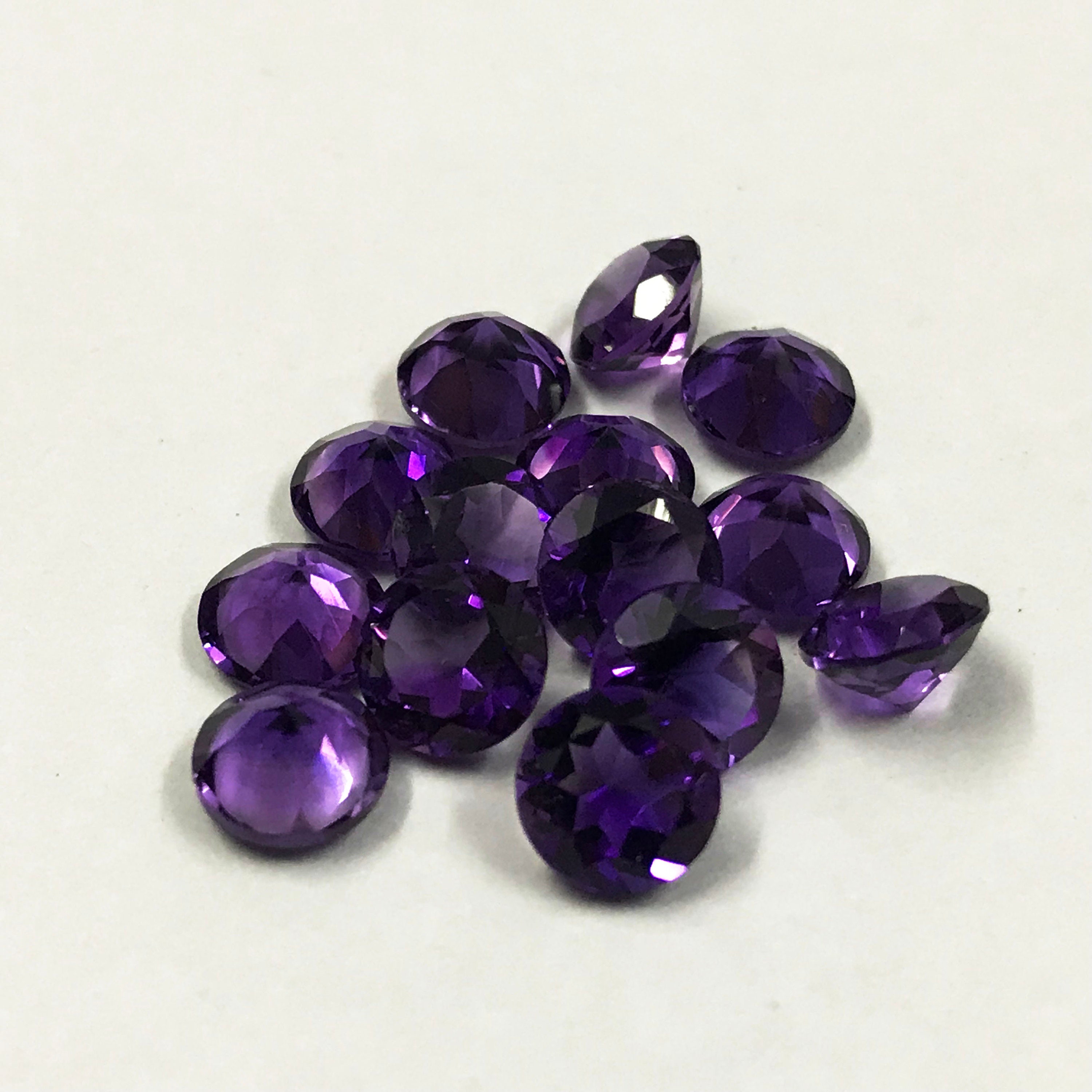 5 Pieces 6mm Natural African Amethyst Round Cut Gemstone - Etsy