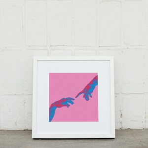 Vaporwave Inspired Cross Stitch Pattern | Futuristic Creation of Man ...