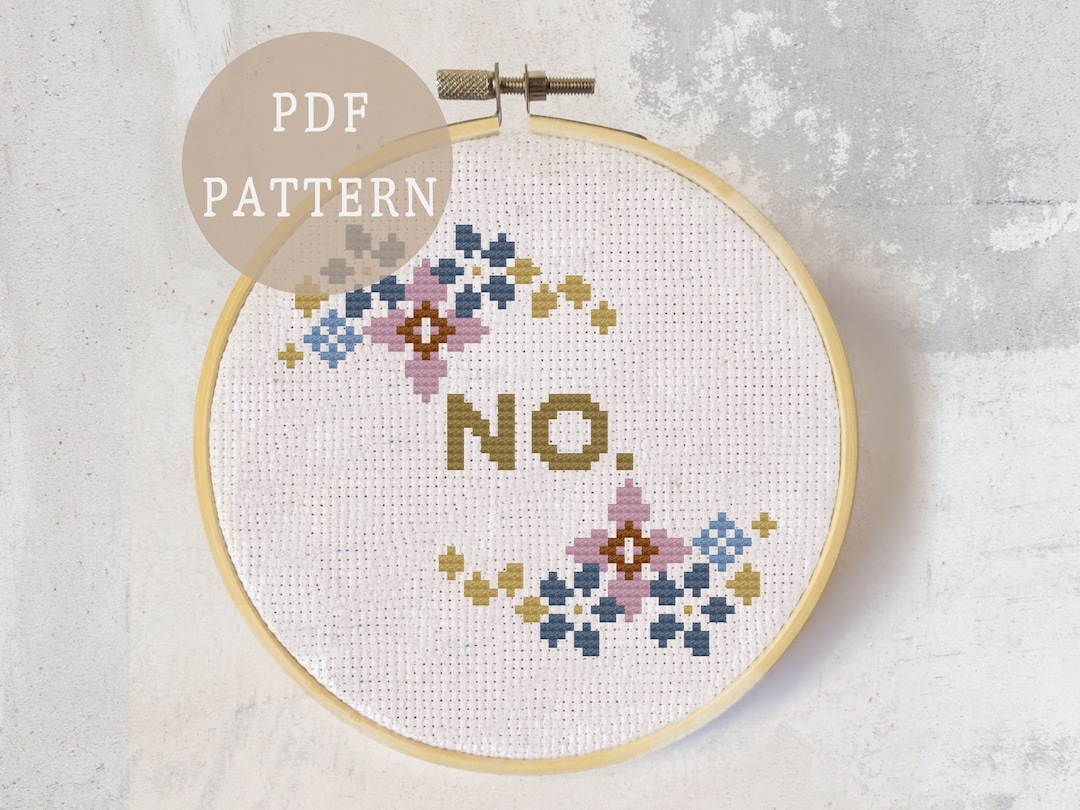 Minimalist Cross Stitch Pattern With Snarky Text | Dark Cottagecore ...