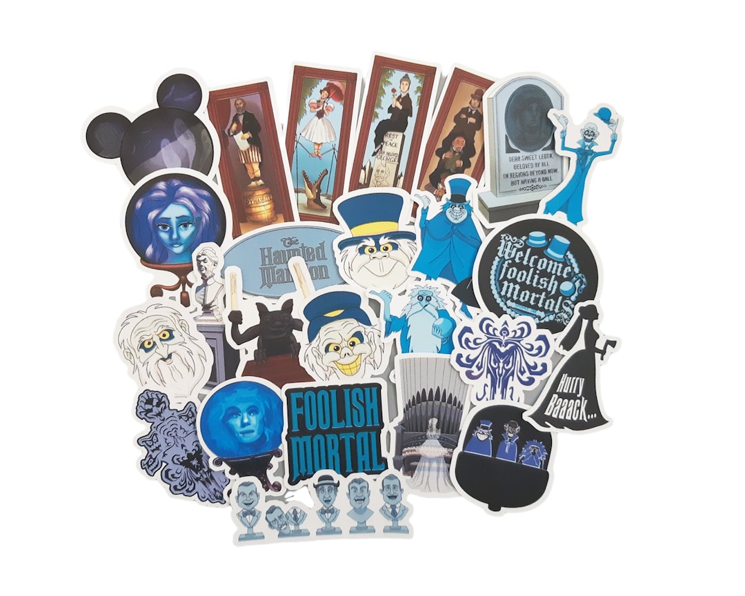 Haunted Mansion Stickers | Vinyl Sticker for Laptop, Scrapbook, Phone ...