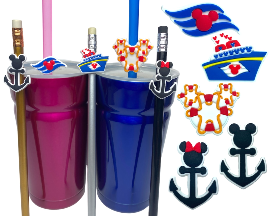 Disney Cruise Line Straw Buddies | DCL Ship Pencil Toppers | Birthday ...