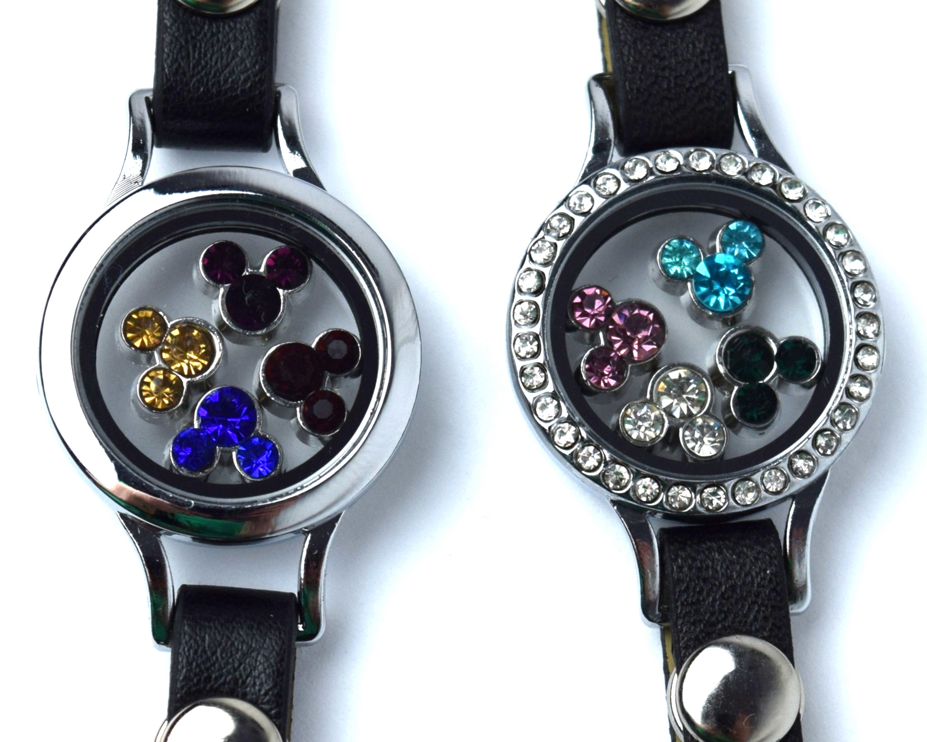 Disney Floating Charm Bracelet Mickey Mouse Floating Charm | Etsy