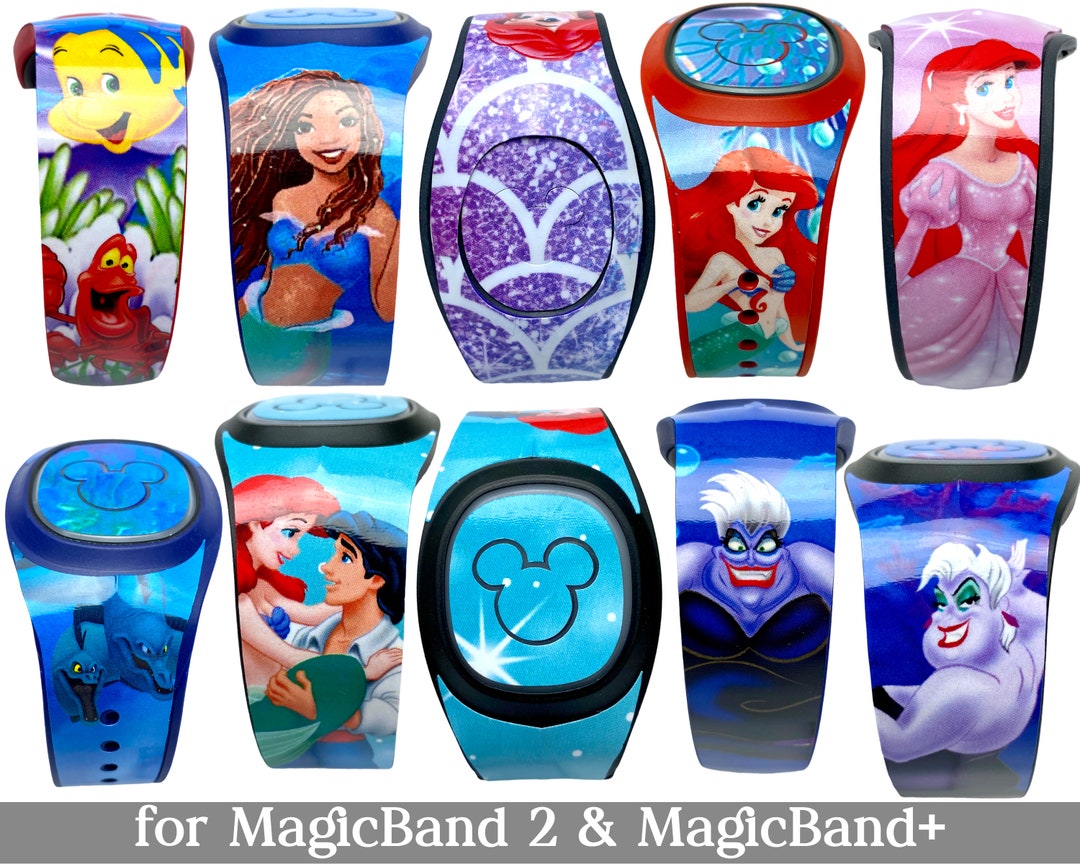 Little Mermaid Skins for Magicband 2.0 or Magicband+ | Ariel Magic Band ...