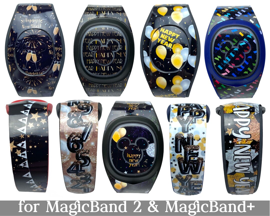 Happy New Year Skin for Magicband 2 or Magicband+ | Magic Band Decal ...