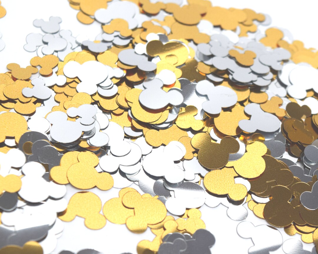 Silver and Gold Mickey Mouse Confetti | Silver Mickey Confetti | Gold ...