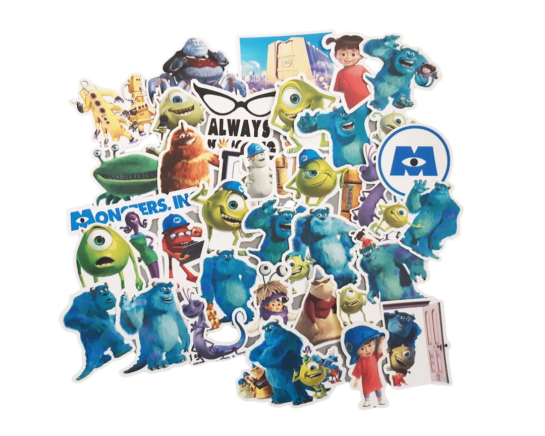 Monsters Inc Stickers | Vinyl Sticker for Laptop, Scrapbook, Phone ...