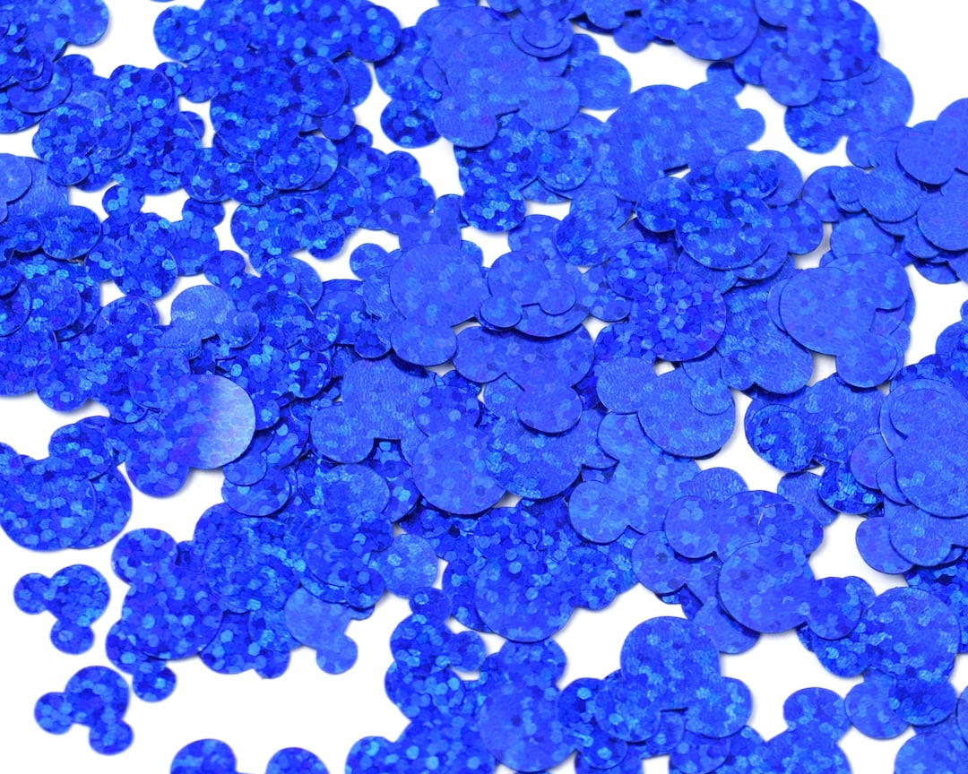 Blue Holographic Mickey Mouse Confetti | Blue Mickey Confetti | Mickey ...