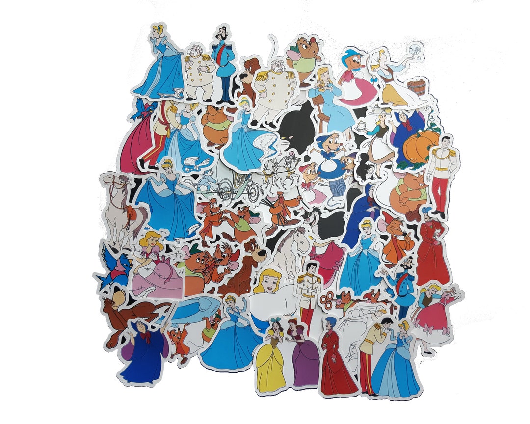 Cinderella Stickers | Vinyl Sticker for Laptop, Scrapbook, Phone ...