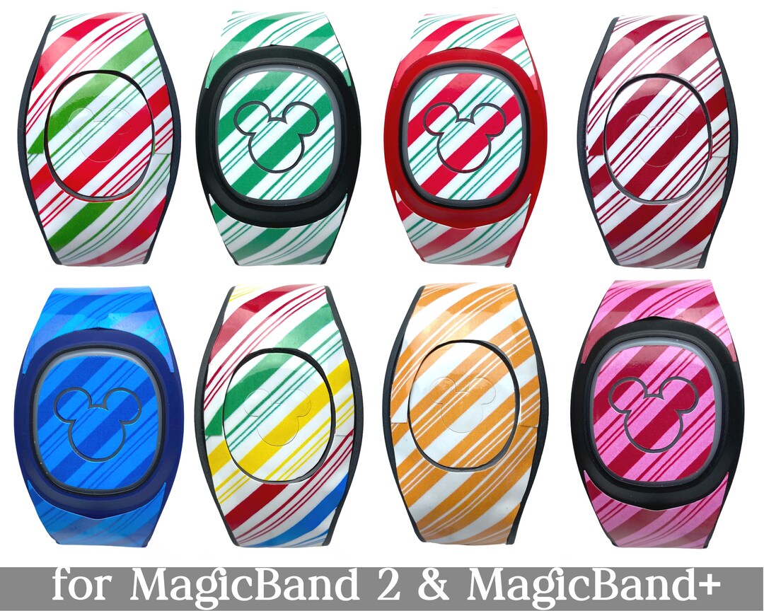 Christmas Candy Cane Skins for Magicband 2.0 or Magicband+ | Holiday ...