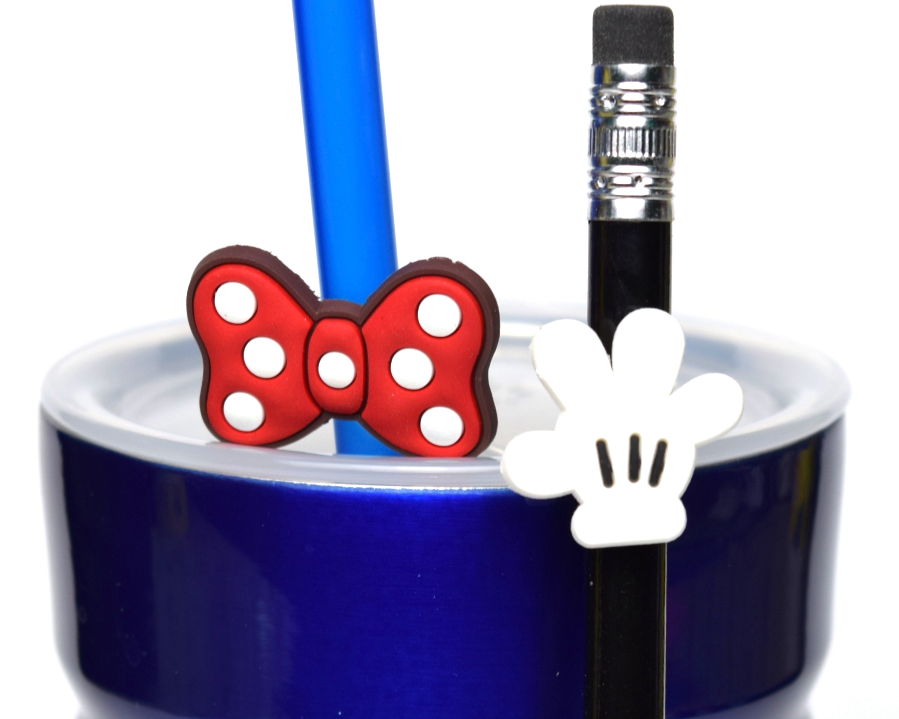 Minnie Bow & Mickey Glove Straw Buddies | Disney Pencil Topper | Ready ...