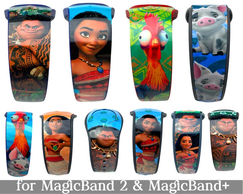 Moana Skins for Magicband 2.0 or Magicband+ | Magic Band Decal ...