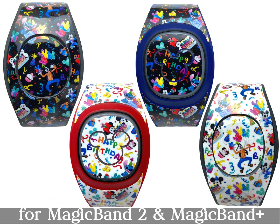 Happy Birthday Disney Characters Skin for Magicband 2 or Magicband+ ...