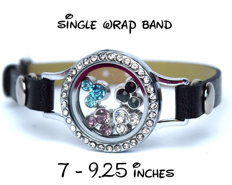 Disney Floating Charm Bracelet Mickey Mouse Floating Charm | Etsy