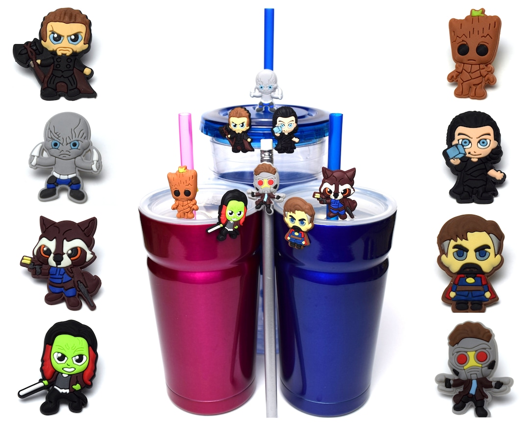 Guardians of the Galaxy Straw Buddies | Thor Straw Buddy | Loki | Drax ...