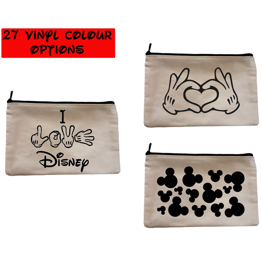 Custom Disney Zipper Bag | Disney Canvas Zipper Pouch - Etsy