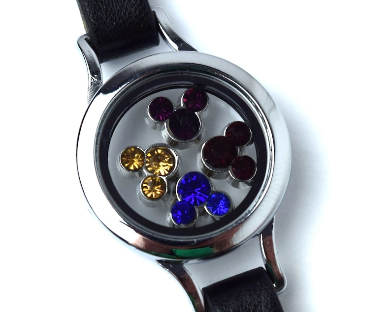 Disney Floating Charm Bracelet Mickey Mouse Floating Charm | Etsy