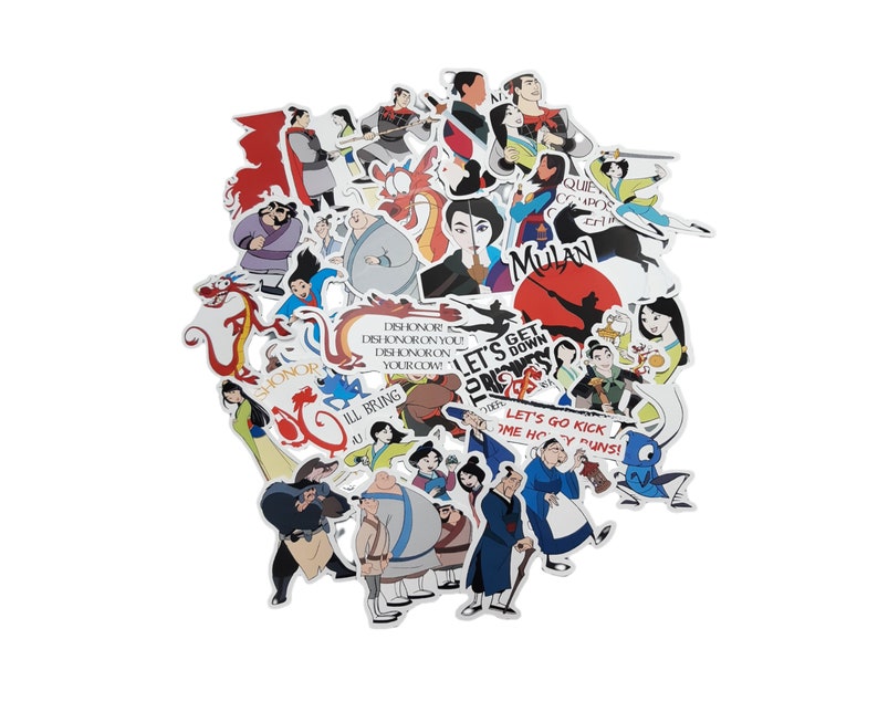 Mulan Stickers Vinyl Sticker for Laptop Scrapbook Phone - Etsy