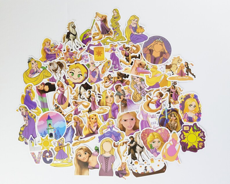 Tangled Stickers Vinyl Sticker for Laptop Scrapbook Phone | Etsy