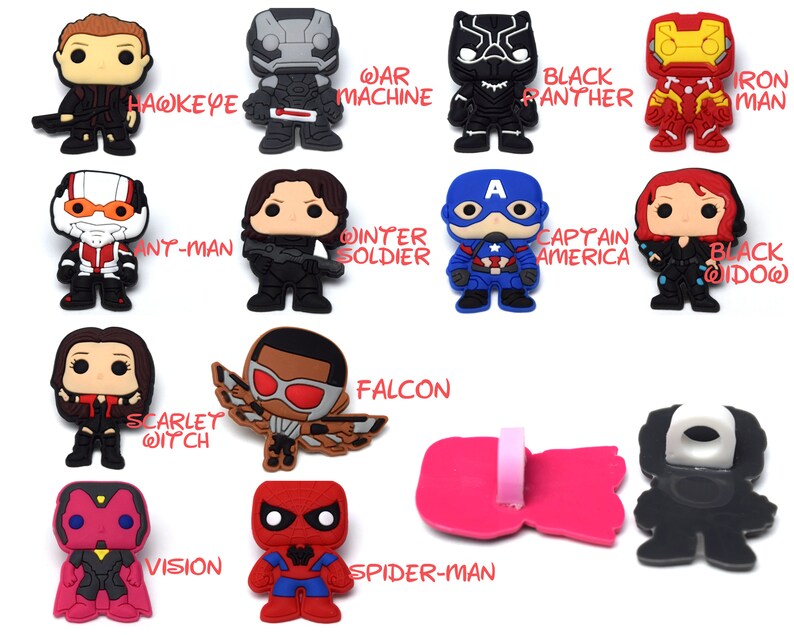 Avengers Straw Buddies Marvel Pencil Toppers Iron Man - Etsy