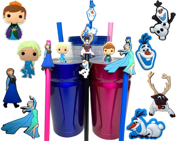 Frozen Straw Buddies Anna Elsa Olaf Sven Pencil Topper - Etsy