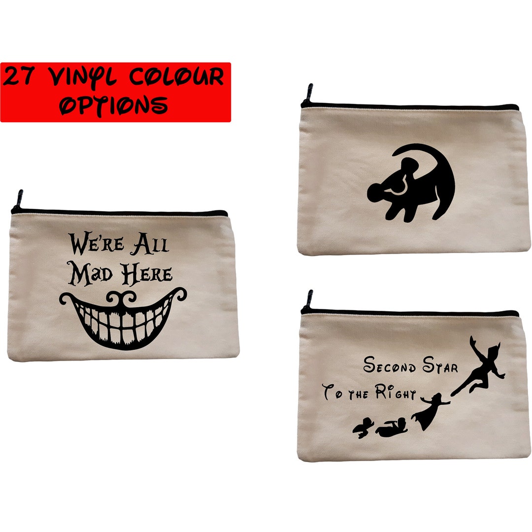 Custom Disney Zipper Bag | Canvas Zipper Pouch - Etsy