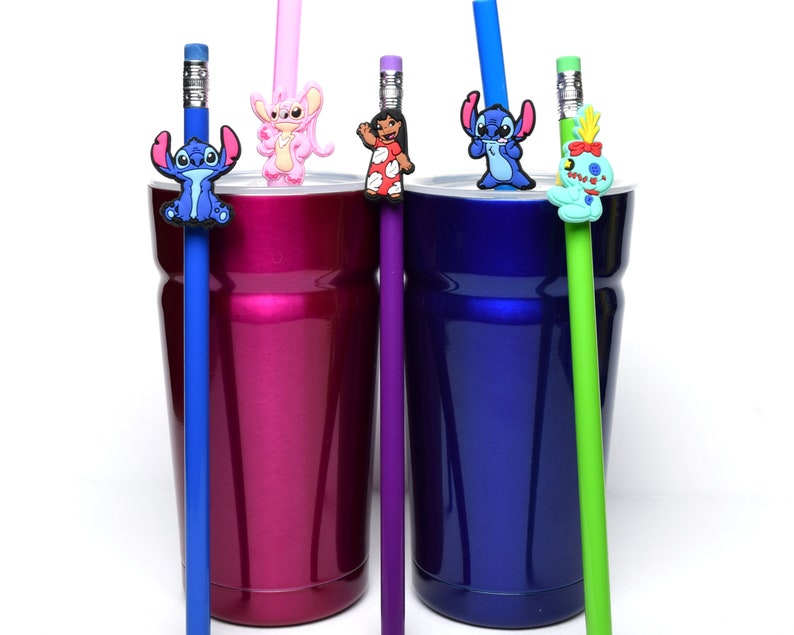 Lilo & Stitch Straw Buddies Angel and Scrump Pencil Topper - Etsy