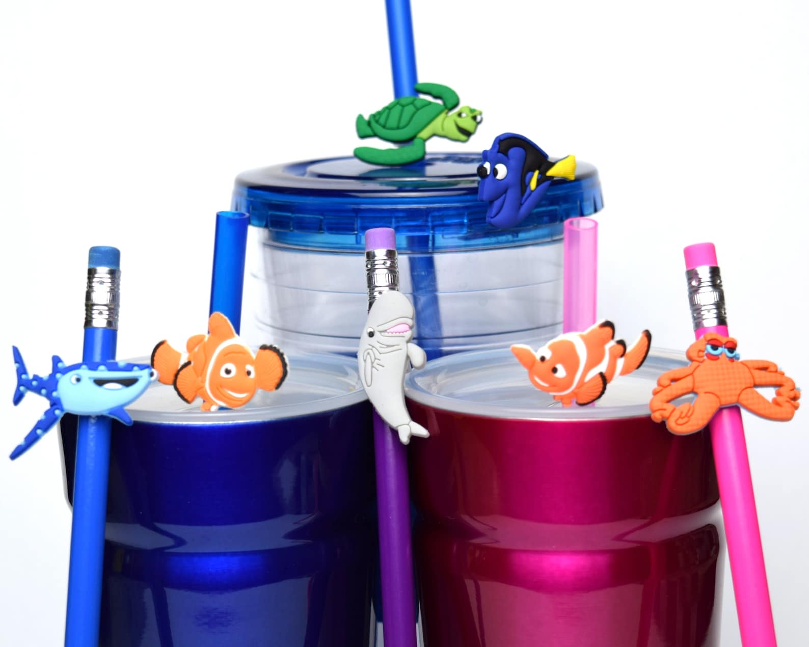 Finding Nemo Straw Buddies | Finding Dory Pencil Toppers | Birthday ...
