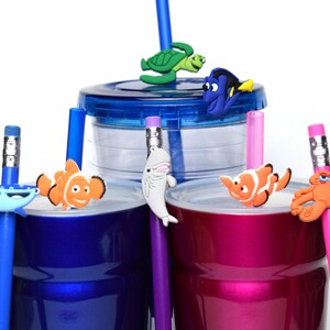 Finding Nemo Straw Buddies | Finding Dory Pencil Toppers | Birthday ...