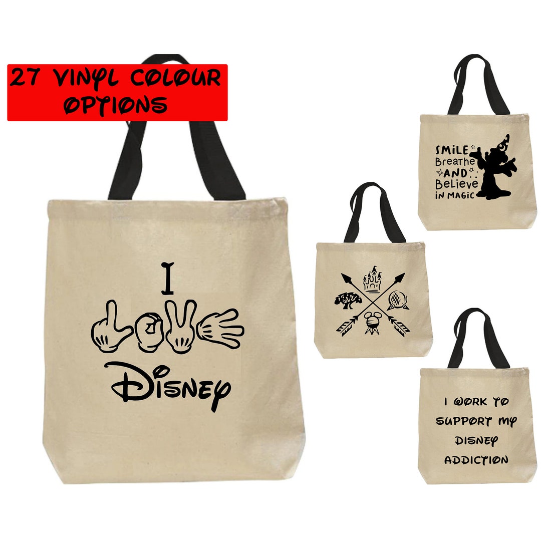 Custom Disney Canvas Tote Bag - Etsy