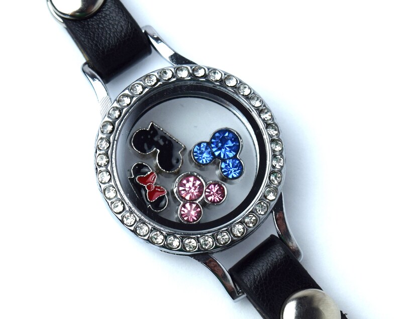Disney Floating Charm Bracelet Mickey Mouse Floating Charm | Etsy