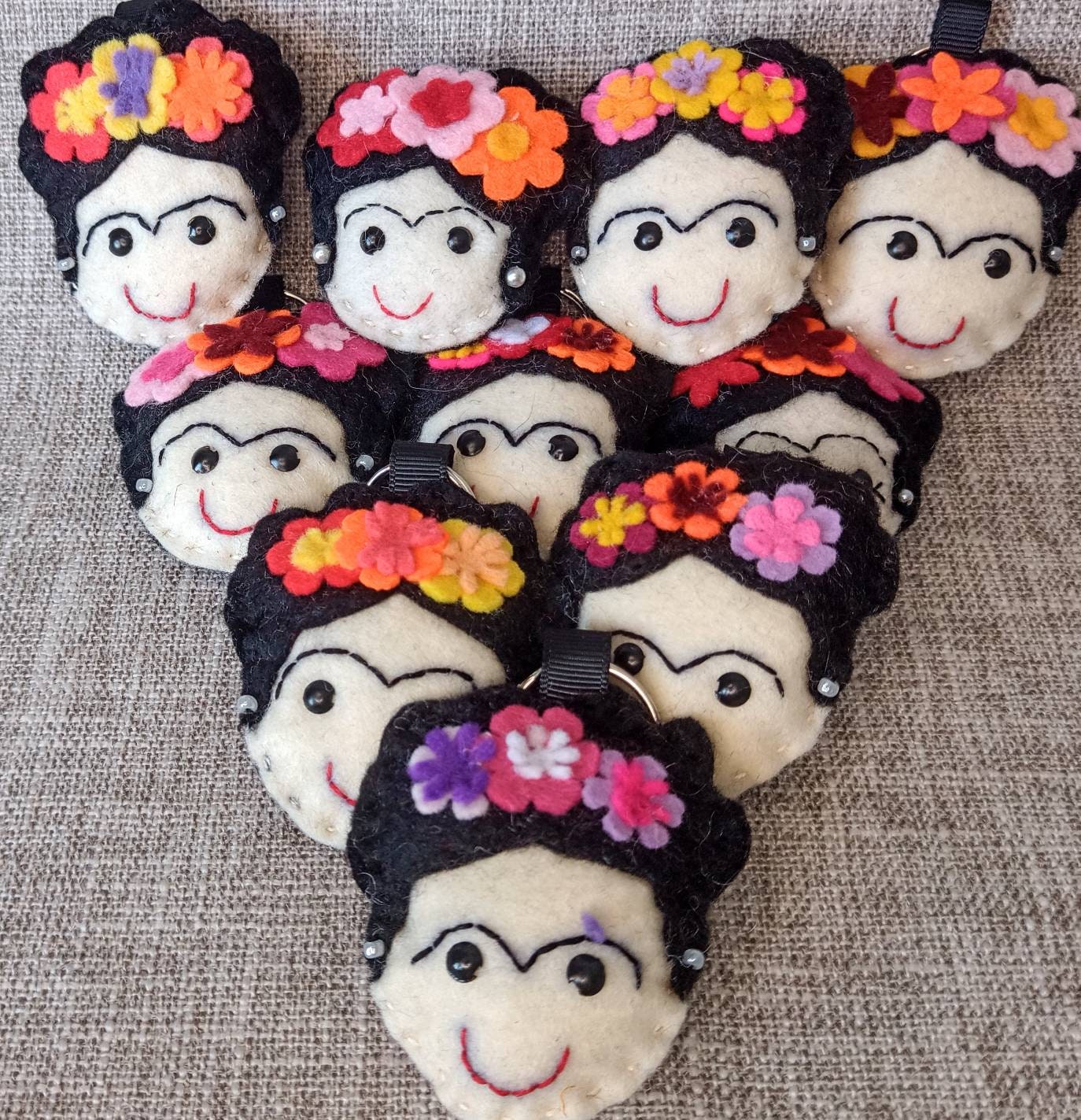 Frieda Kahlo Mexican Artist Felt Key-ring Key-chain - Etsy UK