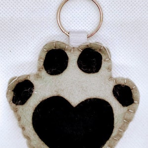 Felt, Pet, Paw, Paw-print, Cat, Dog, Key-ring, Key-chain ,bag-charm ...
