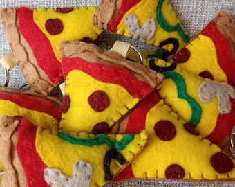 Pizza Key Ring - Etsy