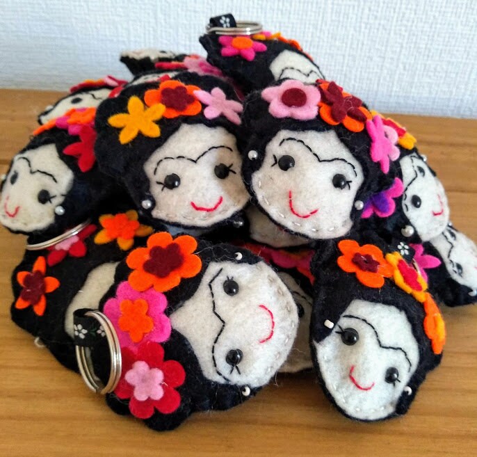Frieda Kahlo Mexican Artist Felt Key-ring Key-chain - Etsy UK