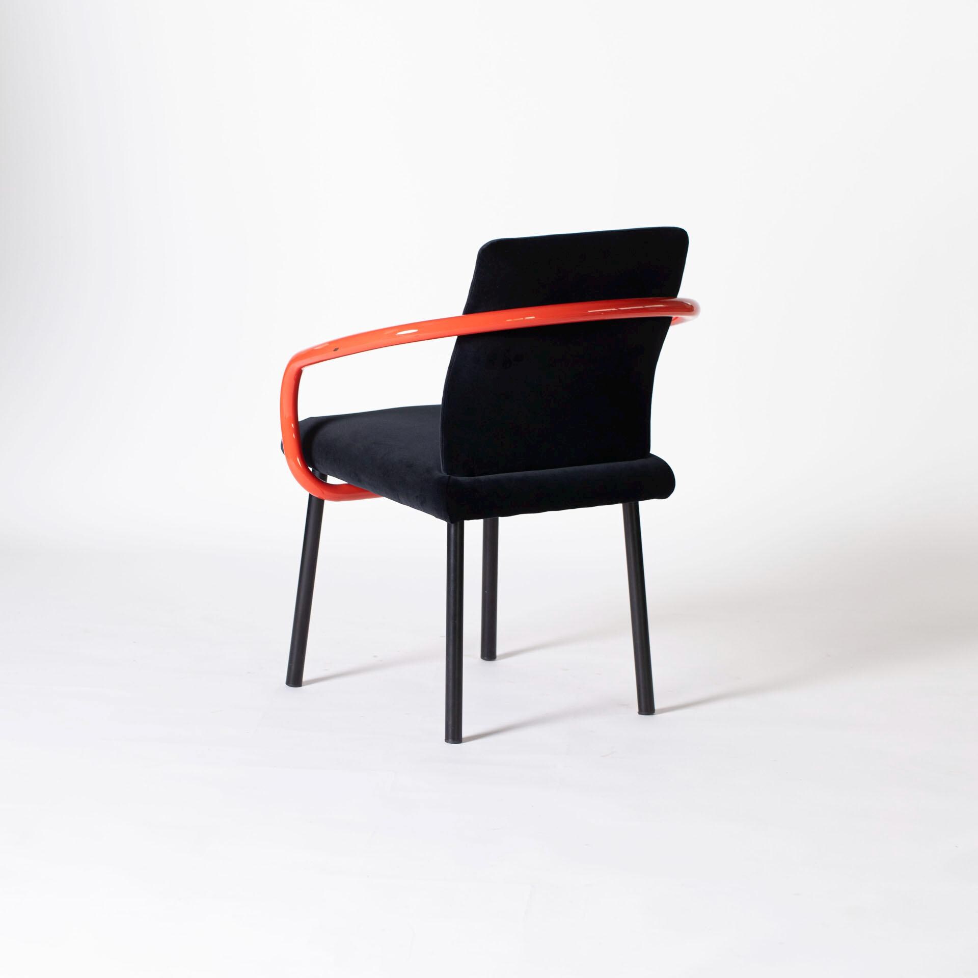 Ettore Sottsass Memphis Mandarin Chair for Knoll Reupholstered in ...