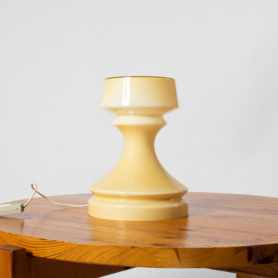 Glass 'chess' Table Lamp Designed by Ivan Jakes, Czechoslovakia, 1970s ...