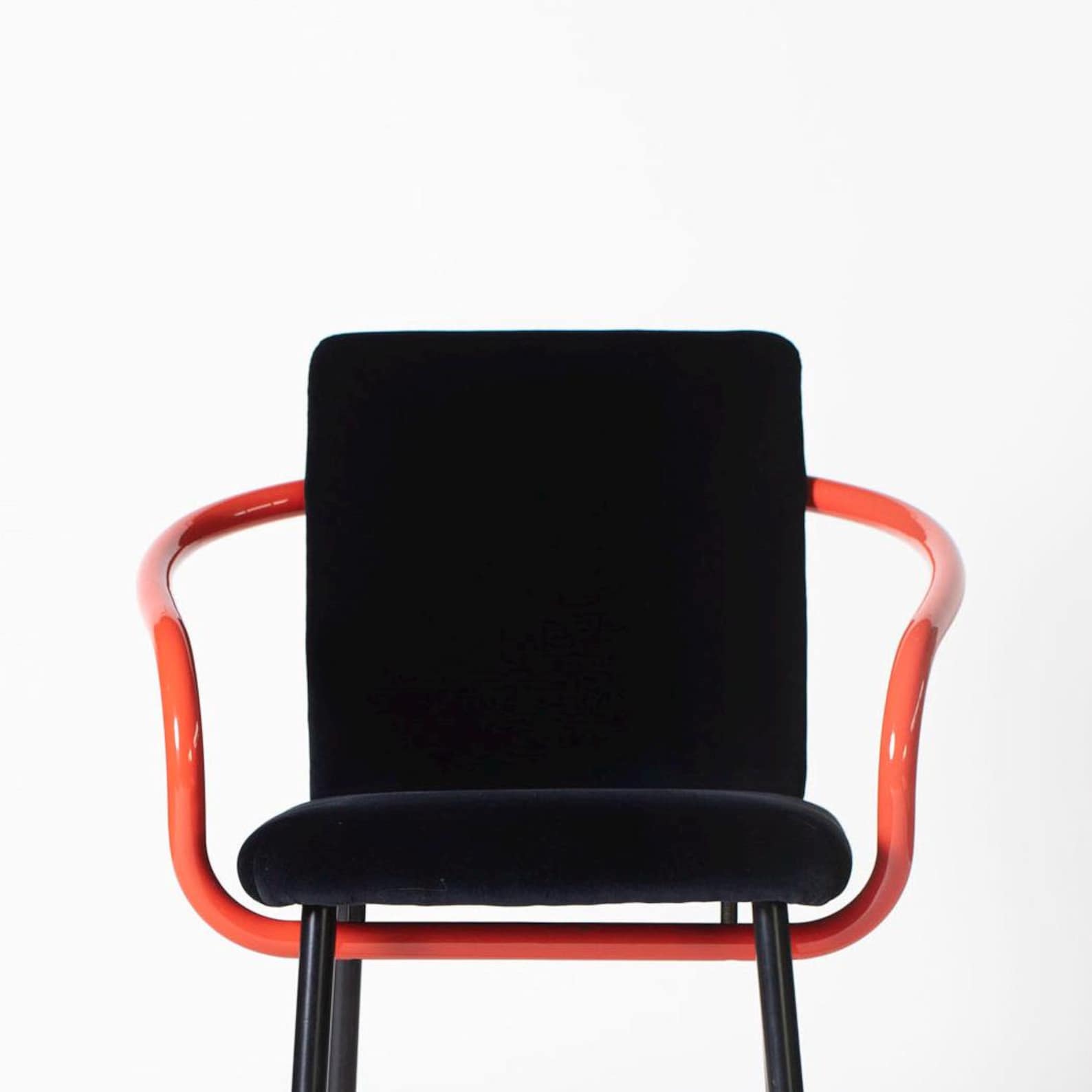 Ettore Sottsass Memphis Mandarin Chair for Knoll Reupholstered in ...