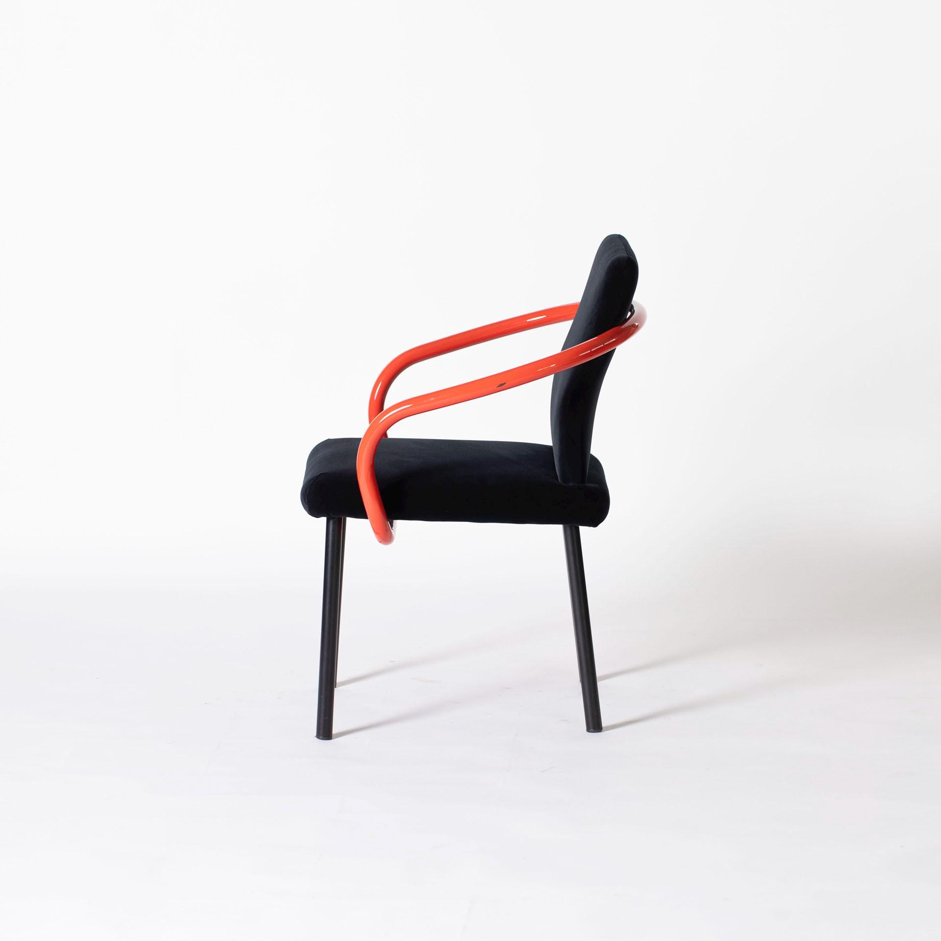 Ettore Sottsass Memphis Mandarin Chair for Knoll Reupholstered in ...