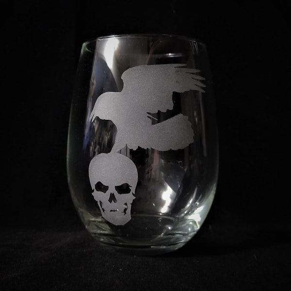 Crow Wine Glass - Etsy