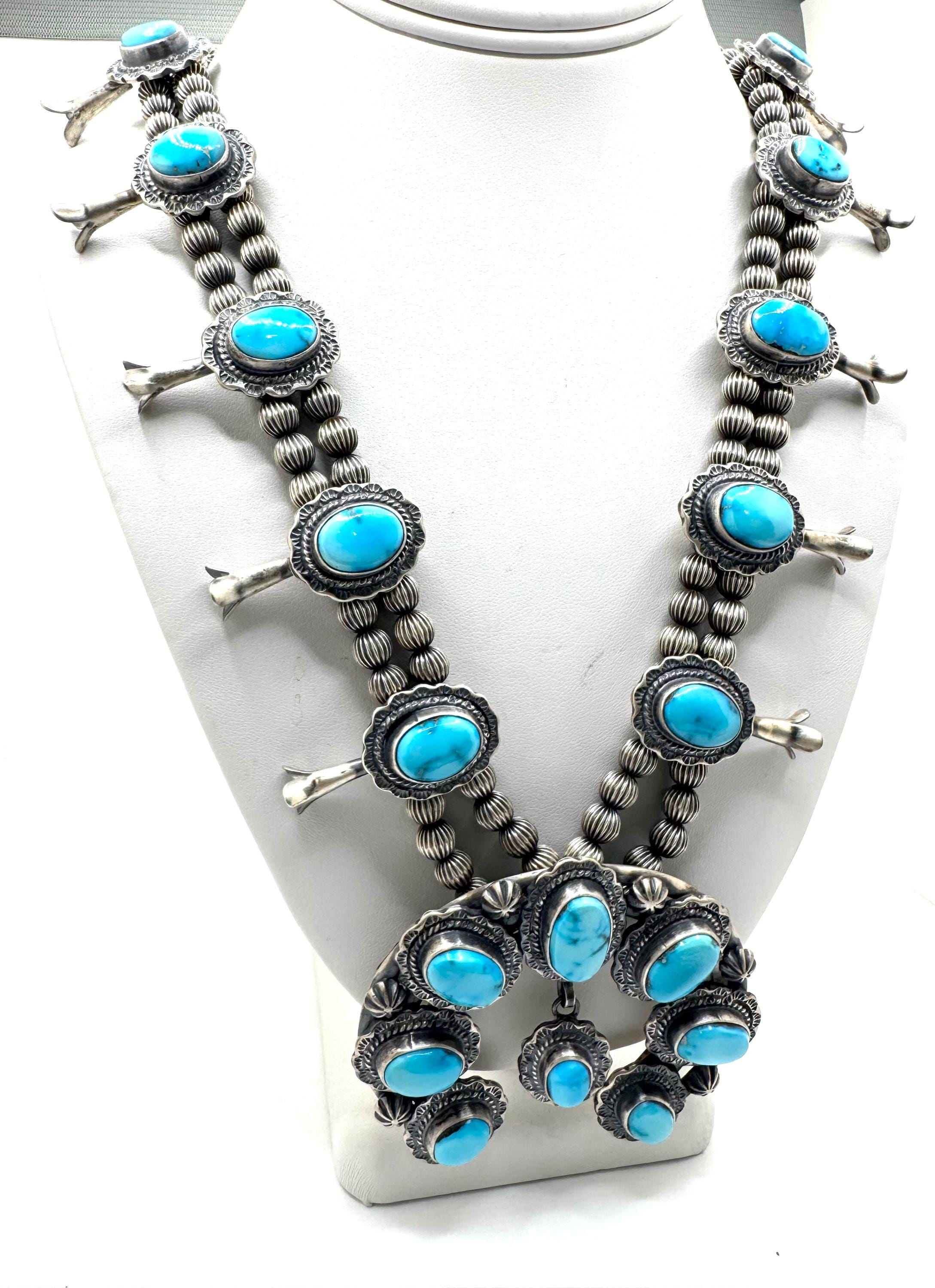 Thomas Francisco Navajo Handcrafted Sterling Silver Kingman Blue Ridge ...
