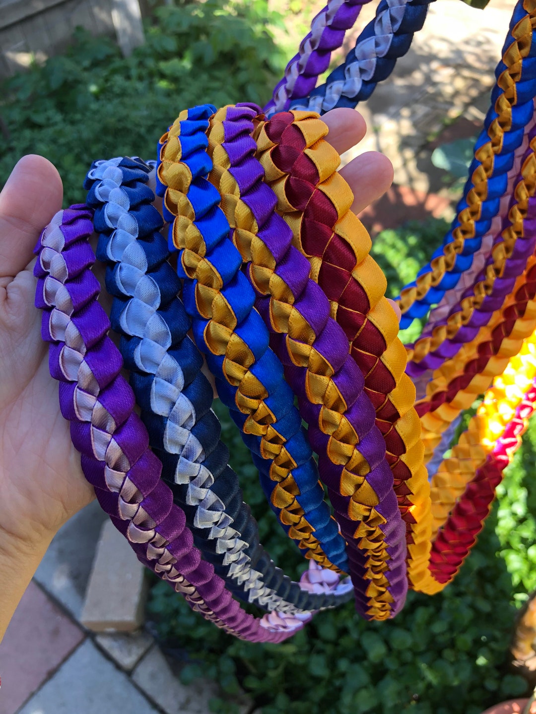 Graduation Lei - Customized Choose Your Colors Satin Ribbon Lei ...