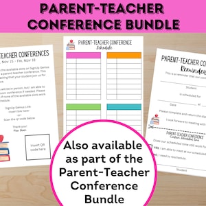 Editable Parent-teacher Conference Sign-up Flyer Form to Share With ...