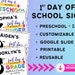 Printable Custom First Day of School Signs Grades Preschool - 12th ...