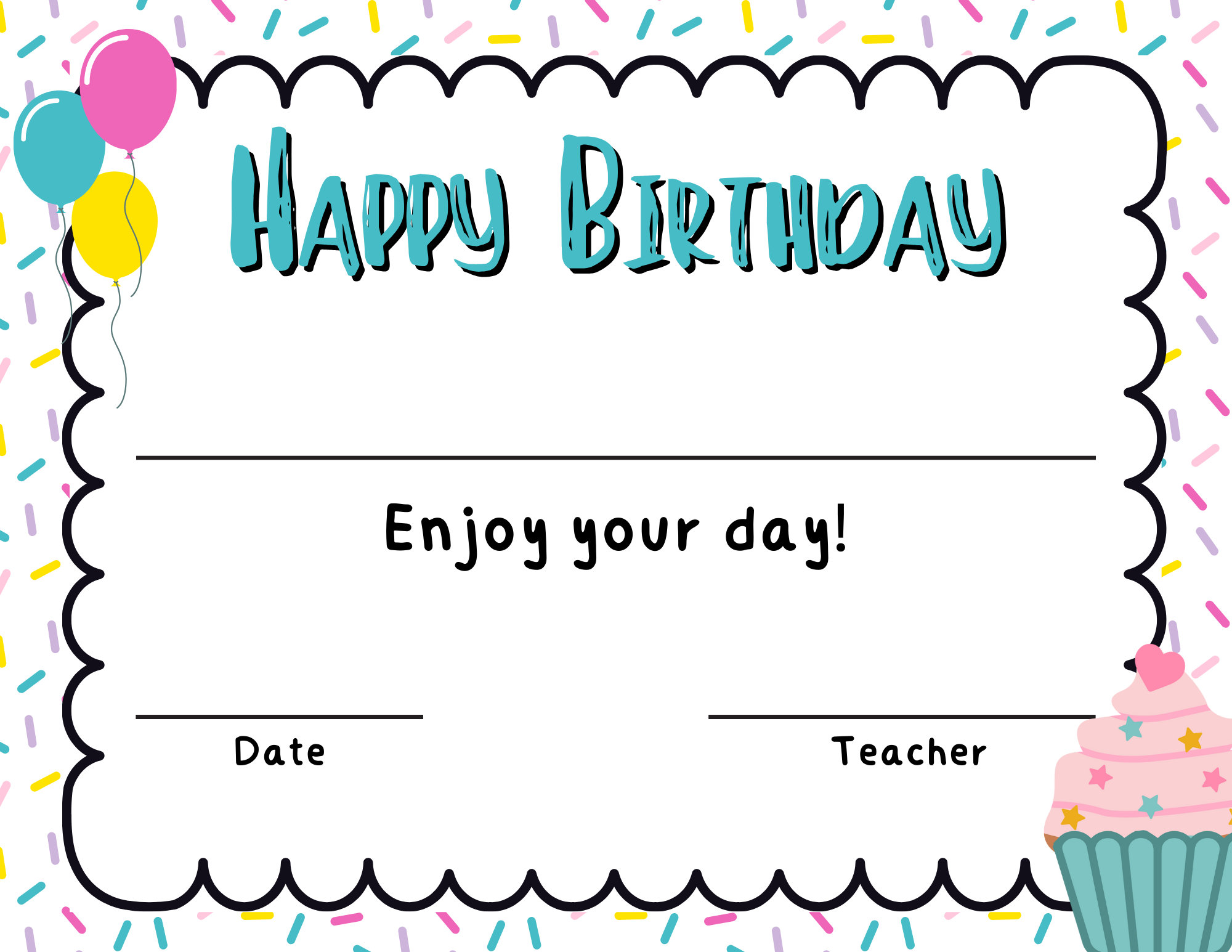 Birthday Certificate Customizable in Canva or Google Slide | Printable ...