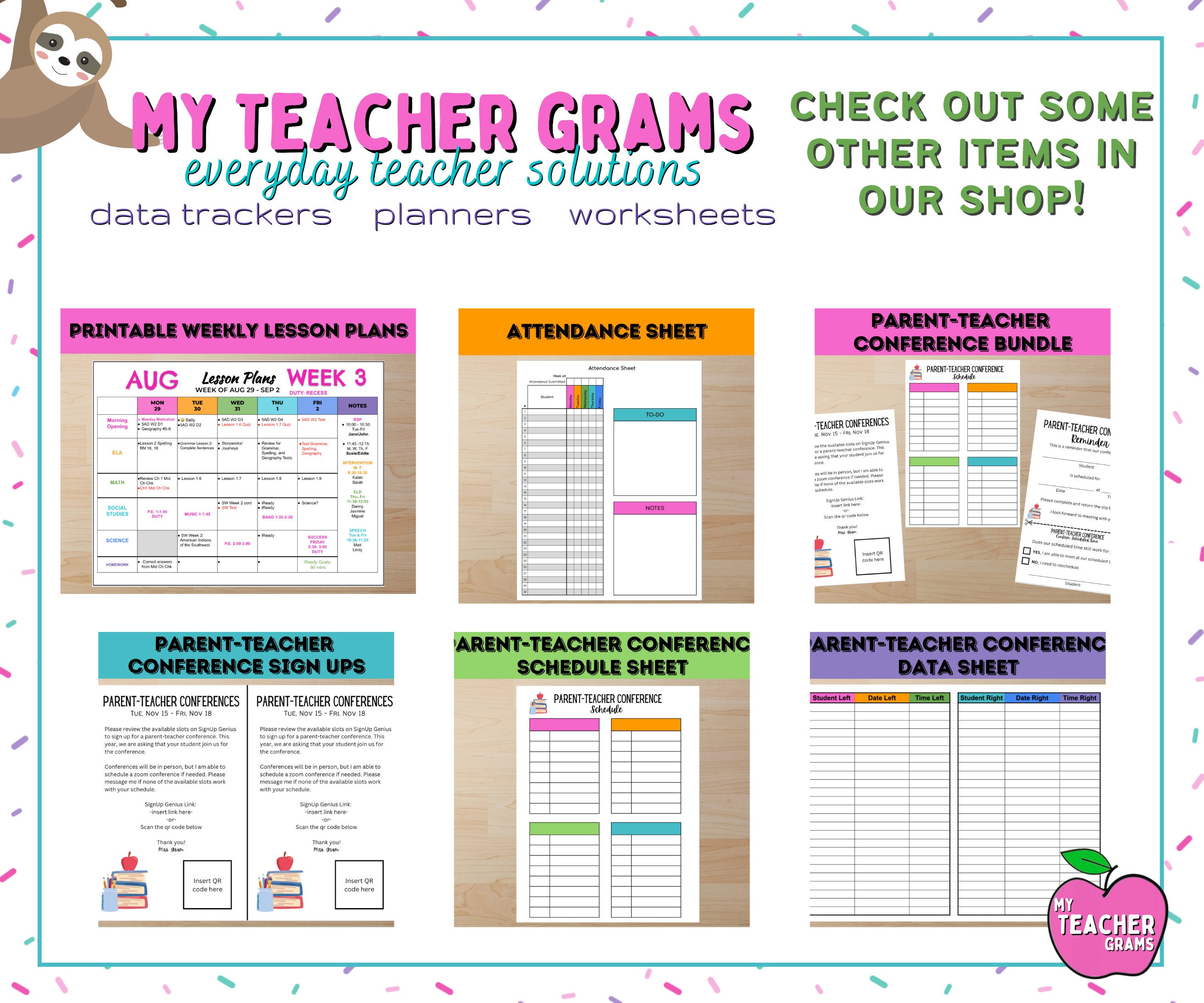 Parent-teacher Conference Schedule Sheet - Etsy