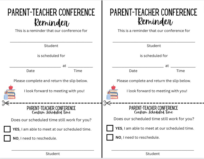 Parent-teacher Conference Bundle - Etsy